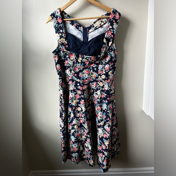 Lindy Bop | Dresses | Lindy Bop Ophelia Retro Floral Dress Pin Up Girl ...